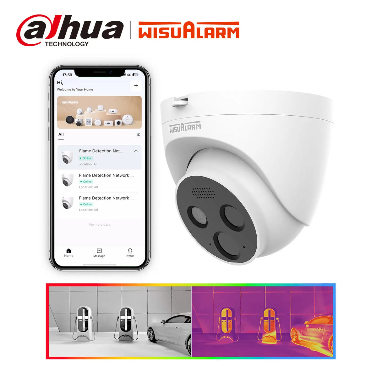 4MP Flame Detection Network Camera Pro | Thermal Camera – WISUALARM EU